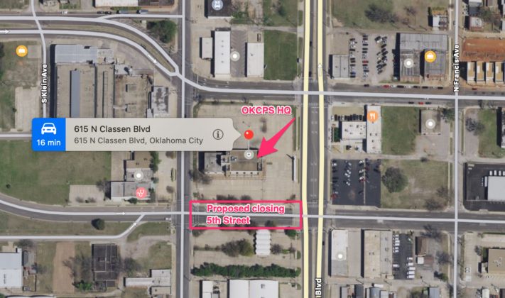 Big traffic changes at Classen and 5th could result if OKCPS has its way