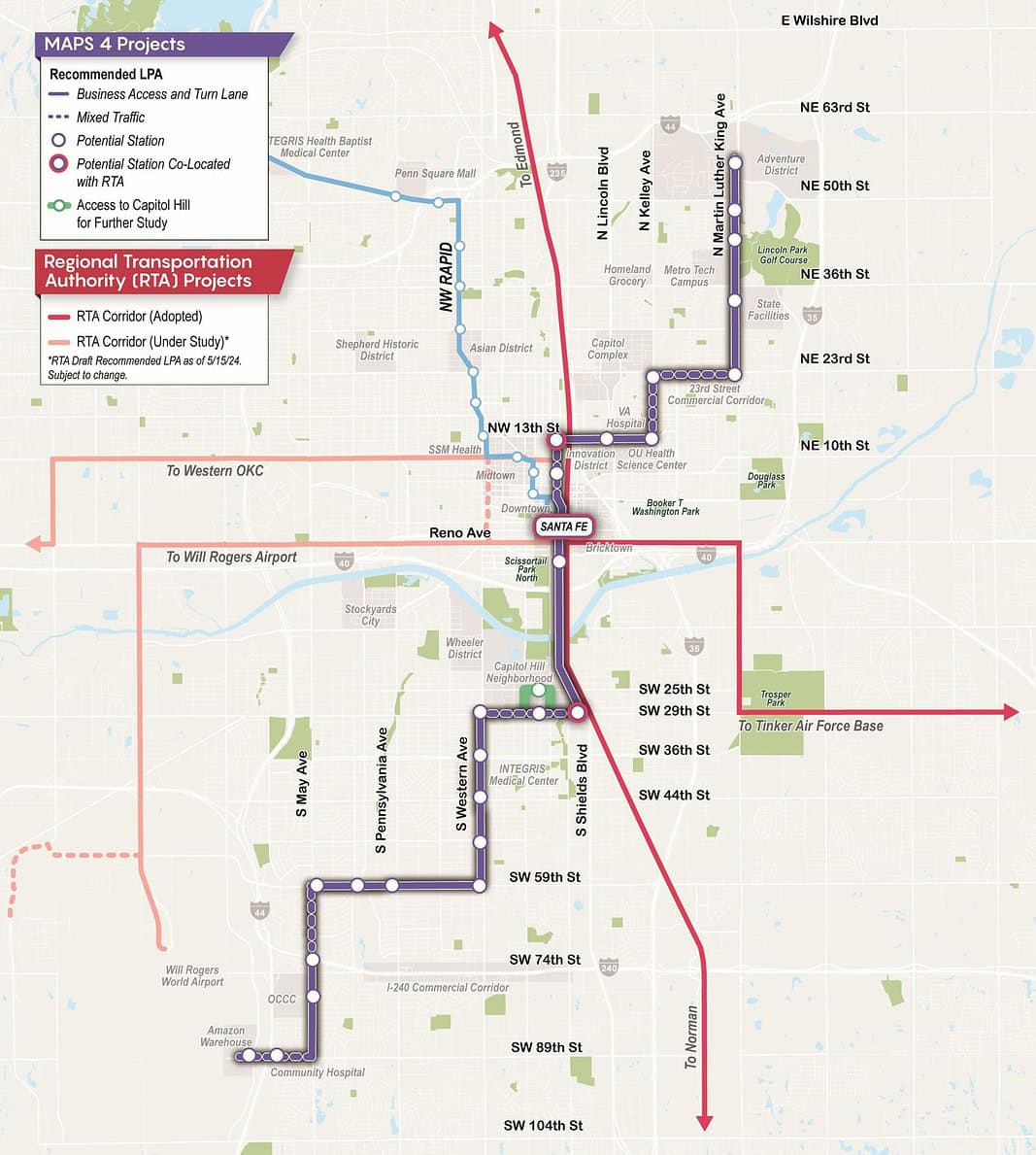 PRESS RELEASE: City Council adopts MAPS 4 EMBARK Bus Rapid Transit route